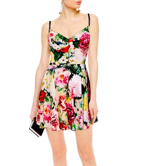 Dolce & Gabbana | Dresses | Gorgeous Dg Floral Print Poplin Mini Corset ...